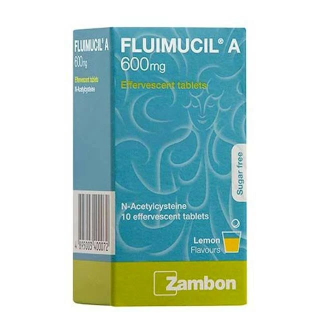 FLUIMUCIL A 600MG 10's Tablet N-acetylcysteine Clear Phlegm Mucous £33. ...