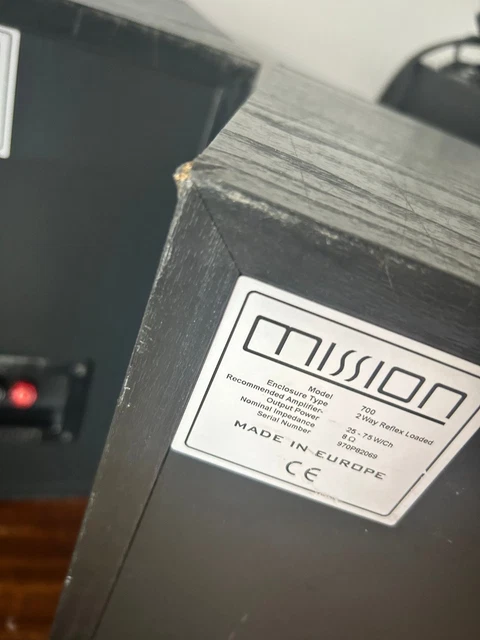 MISSION 700 BOOKSHELF Speakers Pair Vintage HiFi Audiophile Tested ...