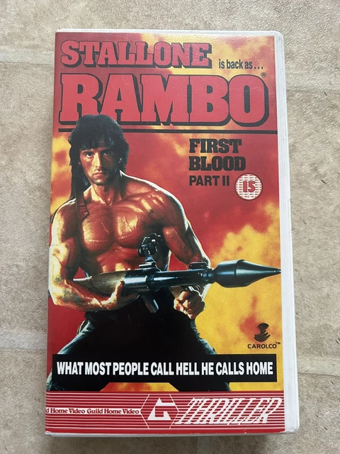 RAMBO FIRST BLOOD Part 2 VHS - Rare Version! Guild Home Video £1.00 ...