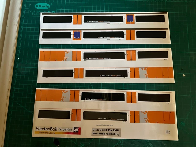 CLASS 323 EMU West Midlands Trains Vinyl Overlays Electra Rail £0.99 - PicClick UK