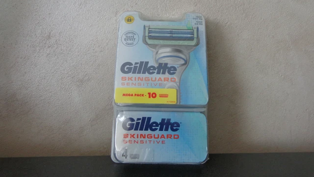 10 LAMES DE rasoir Gillette Skinguard Sensitive pour peaux sensibles ...