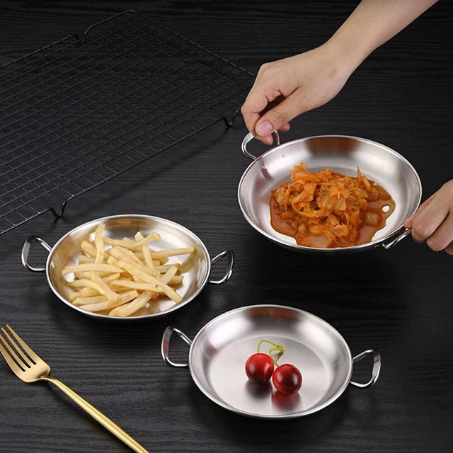 STAINLESS STEEL PAN Easy To Clean Gas Hob Induction Hob Non-allergenic ...