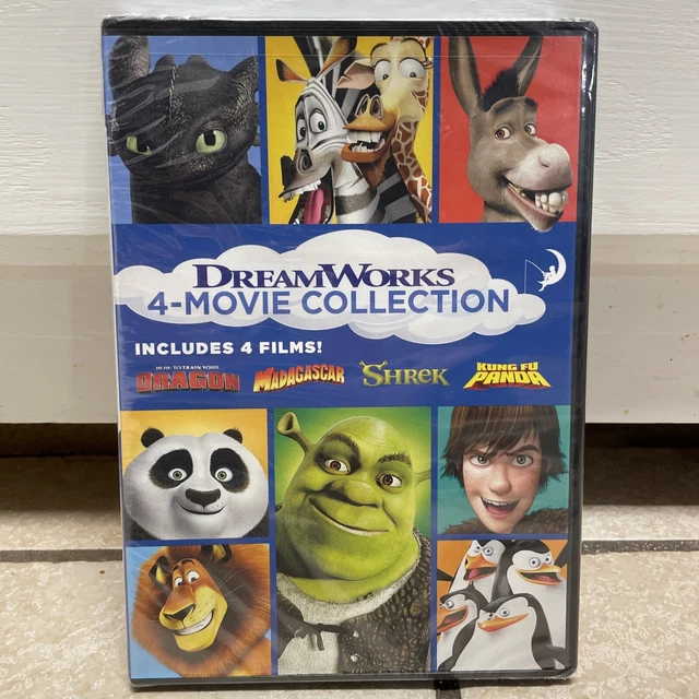 DREAMWORKS DVD SHREK KUNG FU PANDA MADAGASCAR HOW to TRAIN YOUR DRAGON ...
