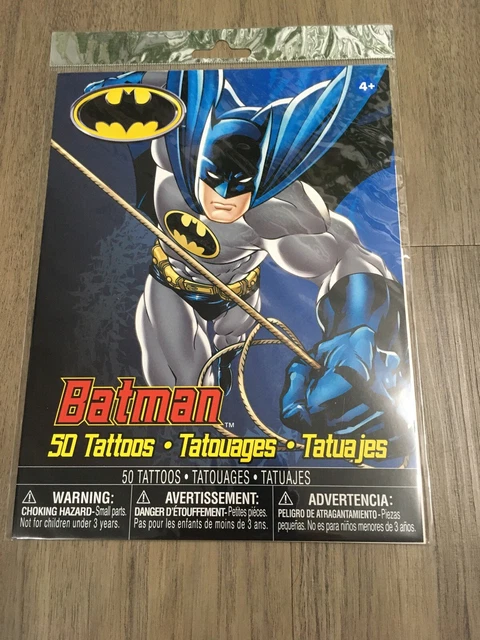 BATMAN TEMPORARY TATTOOS Superhero Robin Justice League DC 50 Tattoo ...