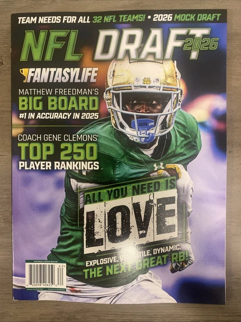 NFL DRAFT MAGAZINE 2026 Fantasy Life Mendoza Effect Player Rankings ...