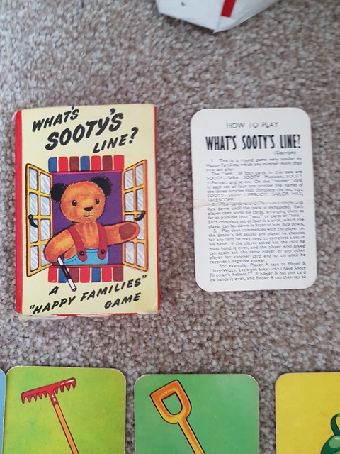 SOOTY VINTAGE CARD Game Happy Families Whats Sootys Line Box Rules ...