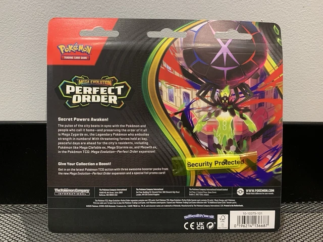 POKÉMON TCG MEGA Evolution: Perfect Order 3-Pack Blister NEW & SEALED £ ...