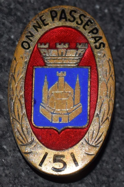INSIGNE MILITAIRE 151° Regiment Infanterie Drago Paris Olivier Metra ...