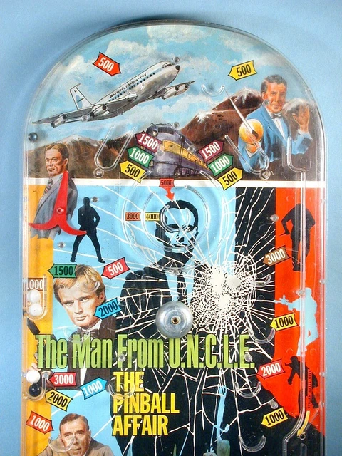 1966 MAN FROM U.N.C.L.E. Bagatelle Pinball TV Game Secret Agent Spy ...