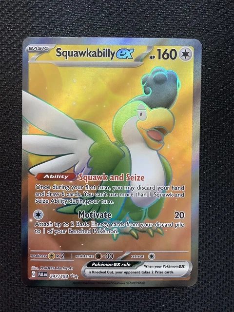 SQUAWKABILLY EX 247/193 Full Art Ultra Rare | Pokemon Paldea Evolved NM ...