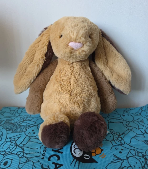 JELLYCAT BASHFUL PATCHWORK Bunny Brown in Medium - New condition ...