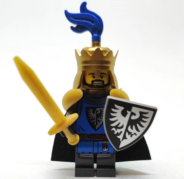LEGO BLACK FALCON Knight King Minifigure with Shoulder Armour Sword ...