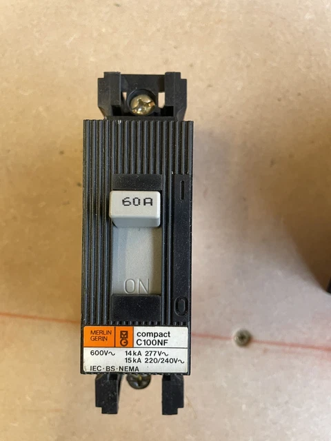 MERLIN GERIN COMPACT C100NF 20Amp Circuit Breaker MCCB Single Pole £15. ...