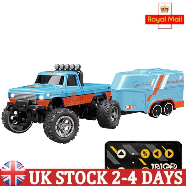 MINI RC MONSTER Truck 1:64 Scale 2.4Ghz Remote Control Adjustable Speed ...