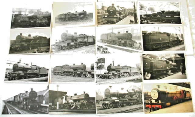 63 PHOTO PRINTS of MR / LMS 4P Compound 4-4-0s in LMS & BR liveries ...