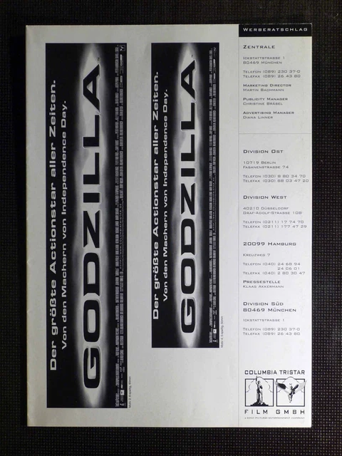 GODZILLA - MATTHEW Broderick - Maria Pitillo - Jean Reno ...