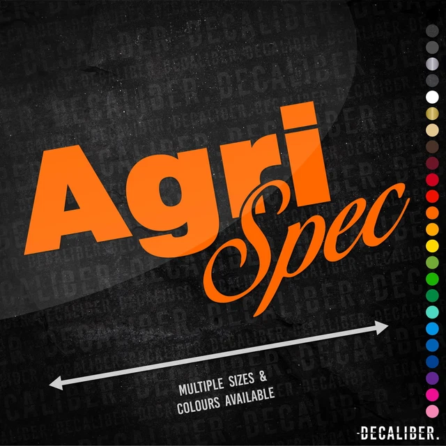 AGRI SPEC STICKER Tall - Many Colours Sizes - Funny Tractor Car Truck ...
