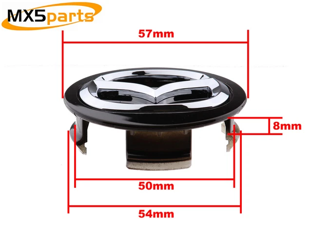 GENUINE MAZDA MX5 Alloy Wheel Centre Cap Black KD5137190 MX-5 Mk3.5 3. ...