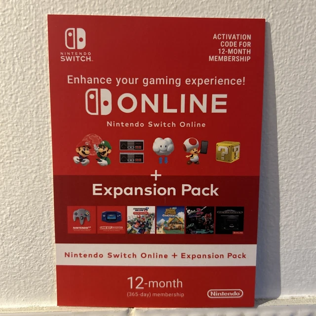 NINTENDO SWITCH ONLINE Expansion Pack 12-Month + Expansion pack £23.84 ...