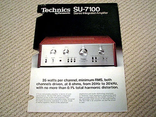 TECHNICS SU-7100 INTEGRATED amplifier brochure EUR 18,77 - PicClick IT