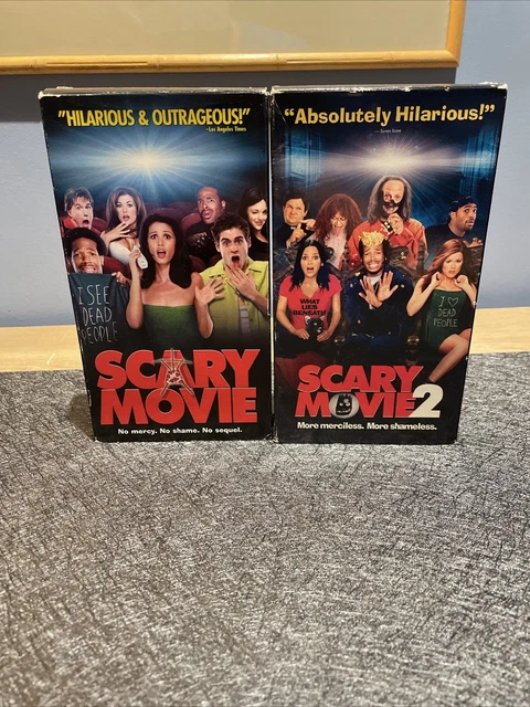 SCARY MOVIE (VHS, 2000)+ Scary Movie 2 (VHS 2001)former blockbuster ...