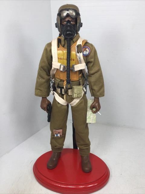 1/6 CUSTOM TUSKEGEE Fighter Pilot “Redtails” Ww2 Parachute P51 Mustang ...