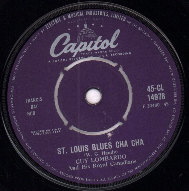 GUY LOMBARDO AND His Royal Canadians St. Louis Blues Cha Cha 7" vinyl ...