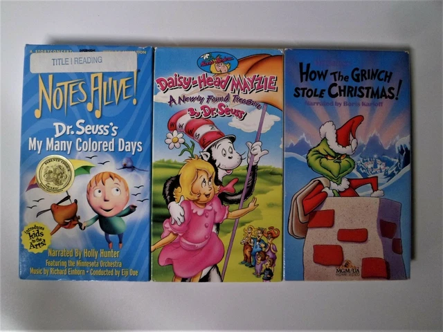 LOT VHS DR Seuss Notes Alive, Daisy-Head Mayzie, How The Grinch Stole ...