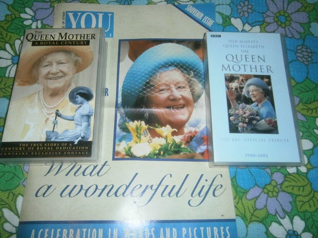 QUEEN MOTHER COMMEMORATIVE-2 x VHS Tribute Tapes plus You Magazine-The ...