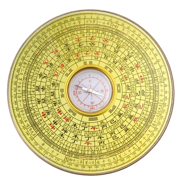 COMPASS CHINESE ZODIAC Bagua Pan Feng Shui Centerpiece Portable ...