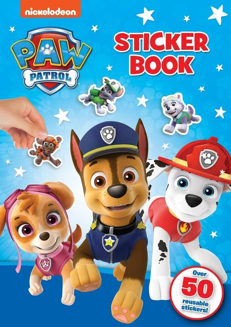 PAW PATROL STICKER Book Childrens Colouring Reusable Activity Pack Full ...