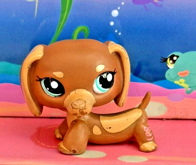 LITTLEST PET SHOP Lps Authentic Brown & Tan Dachshund Dog #1751 Tlc ...