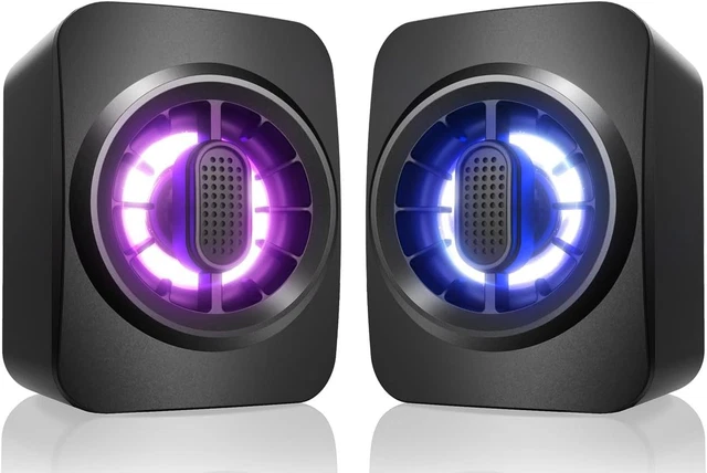 OFFSIR COMPUTER SPEAKERS,RGB PC Speakers, USB Powered 3.5mm Aux Speaker ...