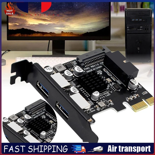 USB 3.0 PCI Express Expansion Card 5Gbps 19pin/20Pin Front Panel (Half height) F EUR 12,59 ...