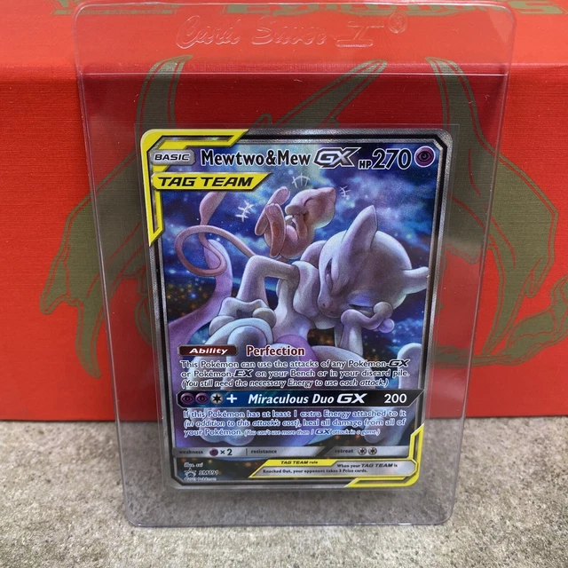 MEWTWO & MEW GX Tag Team Full Art Pokemon Card SM191 Sun & Moon Promo £ ...