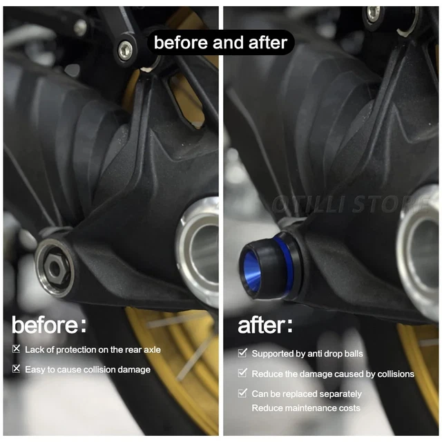 REAR AXLE WHEEL Crash Slider For BMW R1300GS ADV R1300 GS Adventure ...