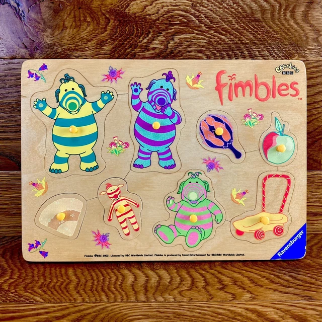 THE FIMBLES CBEEBIES BBC 2002 Ravensburger Wooden Puzzle 8 Peg Pieces ...