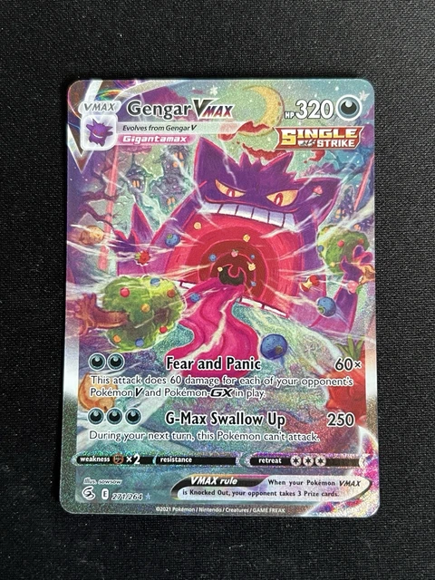 POKEMON GENGAR VMAX 271/264 Alt Art Fusion Strike £450.00 - PicClick UK
