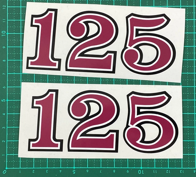 OLD SCHOOL MOTORCYCLE decals stickers honda sl125 numbers only EUR 8,86 ...