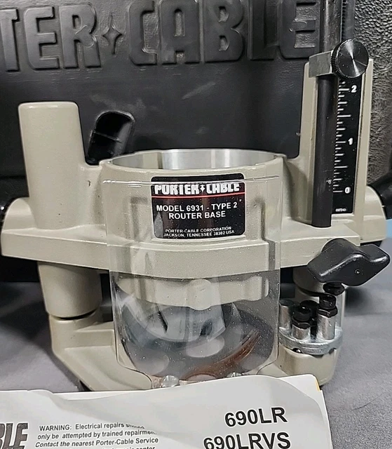 PORTER CABLE 690LRVS Variable Speed HEAVY DUTY ROUTER + 6931 & 1001 T-2 ...