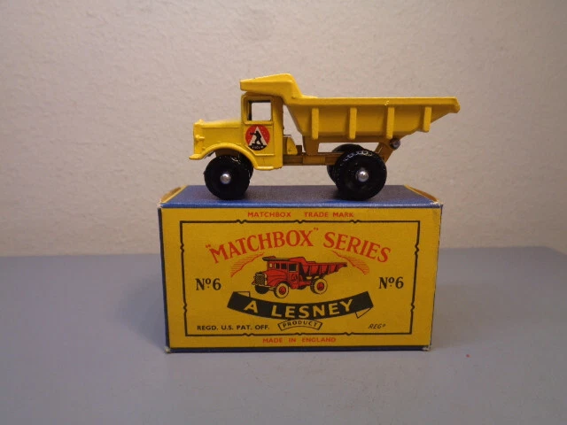 MATCHBOX LESNEY NO 6B VINTAGE QUARRY TRUCK MINT IN RARE A LESNEY BOX ...