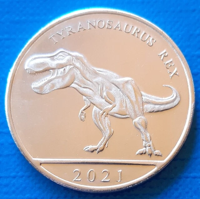 CURACAO 3 GULDEN 2021 UNC Tyrannosaurus Rex Dinosaurier prähistorisch ...
