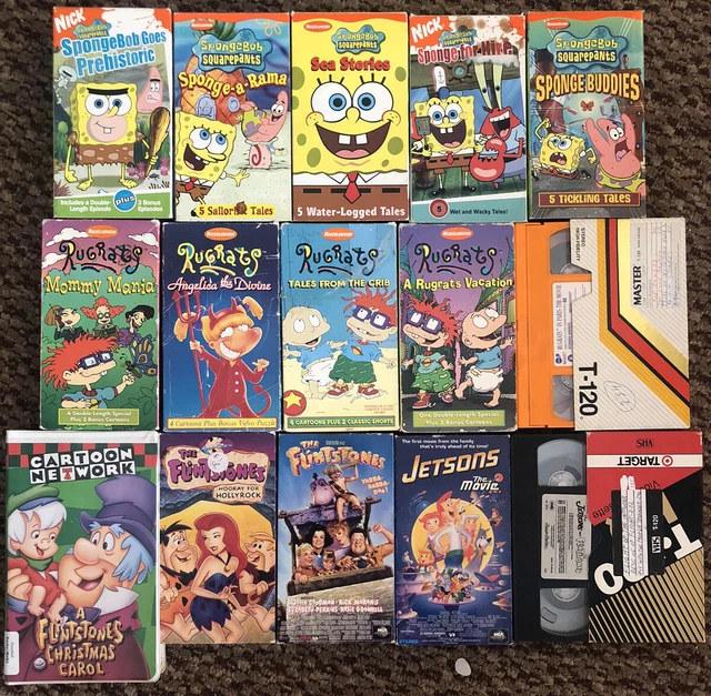 NICKELODEON & CARTOON Network Vhs Lot Rugrats, 5 Sponge Bob, Flinstones ...