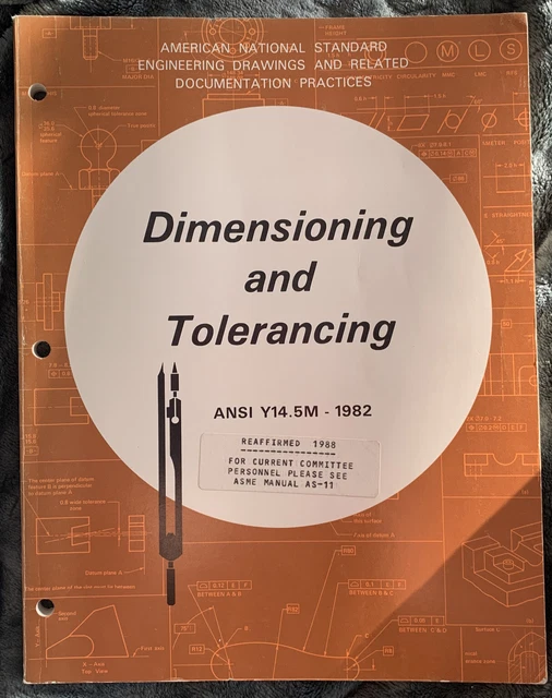 MECHANICAL ENGINEERING DIMENSIONING And Tolerancing Book 1982 Drawings ANSI EUR 14,93 - PicClick FR