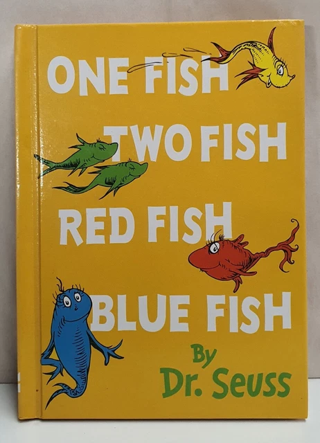 ONE FISH TWO Fish Red Fish Blue Fish by Dr Seuss c2004 Mini Hardback 16 ...