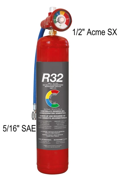 KIT COMPLET RECHARGE DE GAZ RÉFRIGÉRANT R32 BOUTEILLE 780 g ...