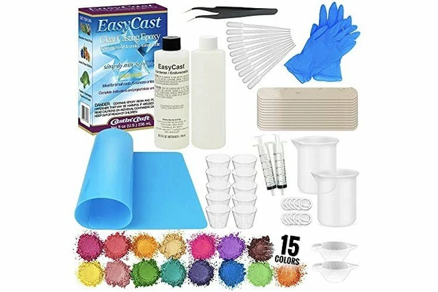 EASY CAST CLEAR Casting Epoxy Resin 8 Ounce Kit Castin Craft Casting ...