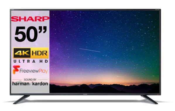 SHARP 50& INCH Smart 4K Ultra HD HDR UHD LED TV - Freeview Play ...