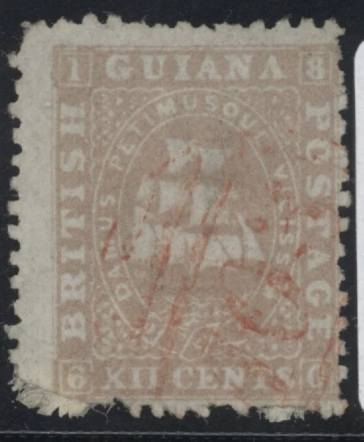 GUYANA BRITANNICA REGINA Vittoria 12c francobollo viola marrone (SG76 ...