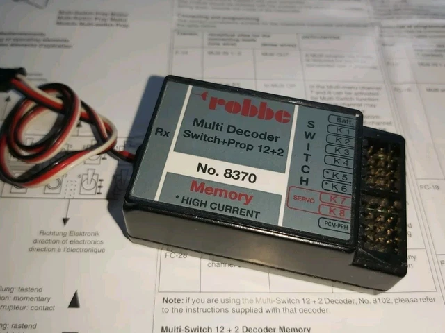 ROBBE FUTABA MULTI-DECODER Switch+Prop 12+2 8370 für F14 FC16 18 28 EUR 69,00 - PicClick DE